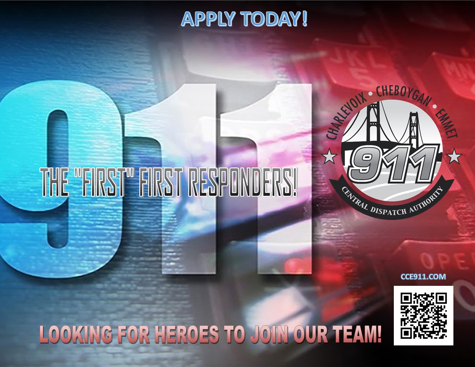 CCE 911 Central Dispatch Serving Charlevoix, Emmet and Cheboygan Counties